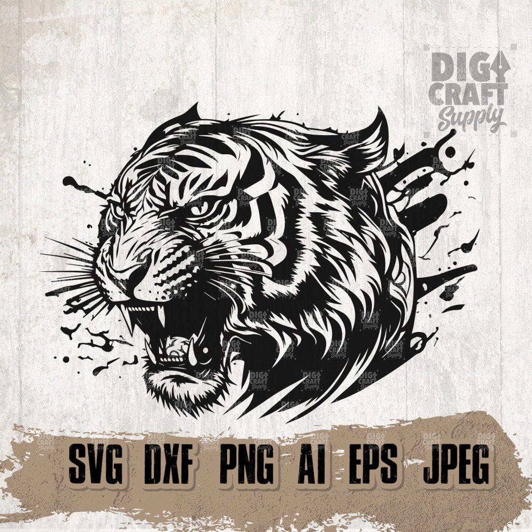 Tiger Head Svg, Zoo Crew Shirt Png, Safari Life Cutfile, Big Cat ...