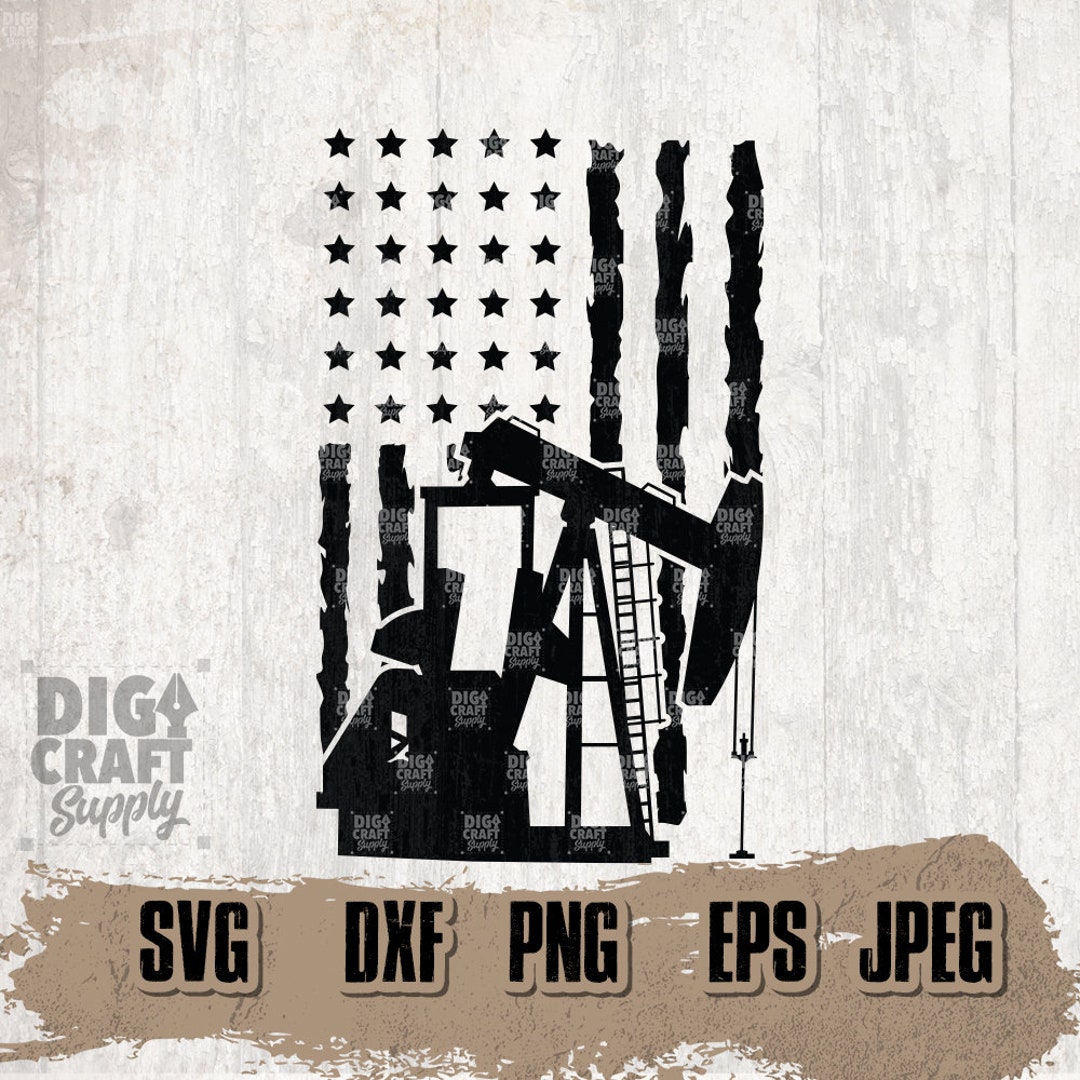 US Oil Rig Svg, US Oil Rig Png, Oil Rig Clipart, Oil Rig Cutfile ...