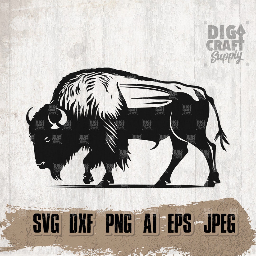Bison Svg, Wild Animal Clipart, Bull Stencil, Western Shirt Png ...
