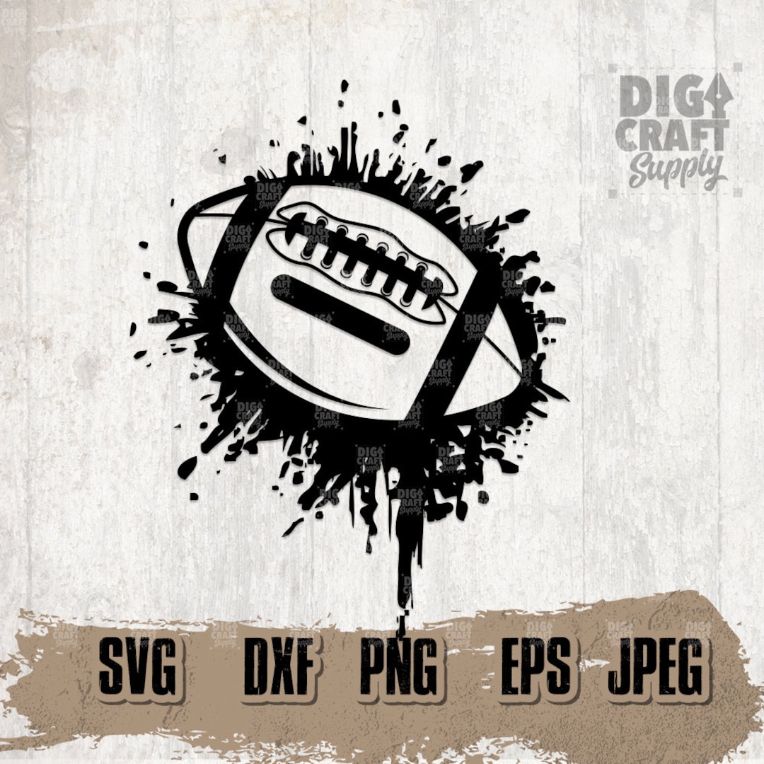 Football Splatter Svg, Football Monogram DXF, Football Clipart ...