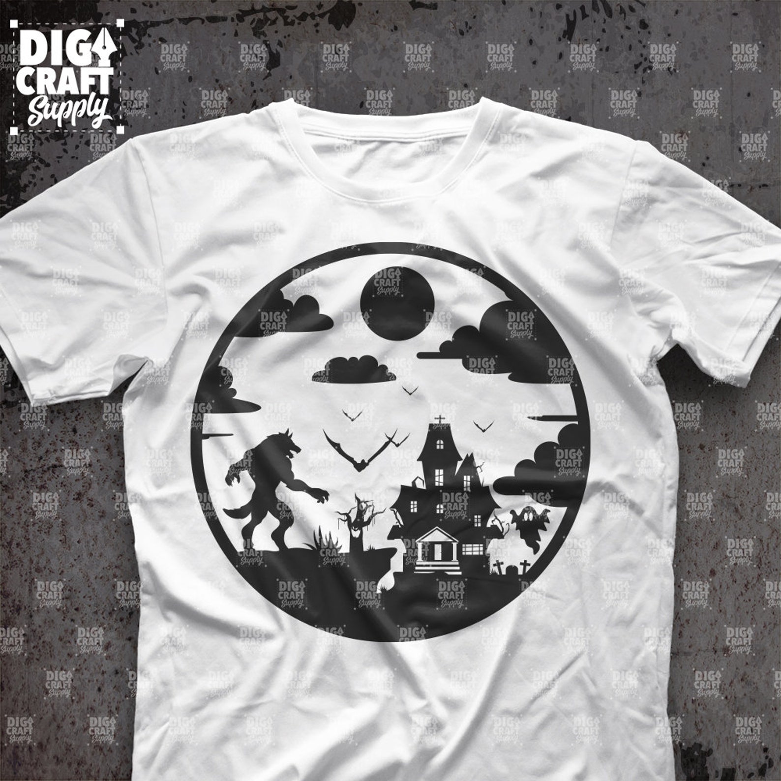 Halloween Scene Svg Werewolf Png Werewolf Clipart Werewolf - Etsy