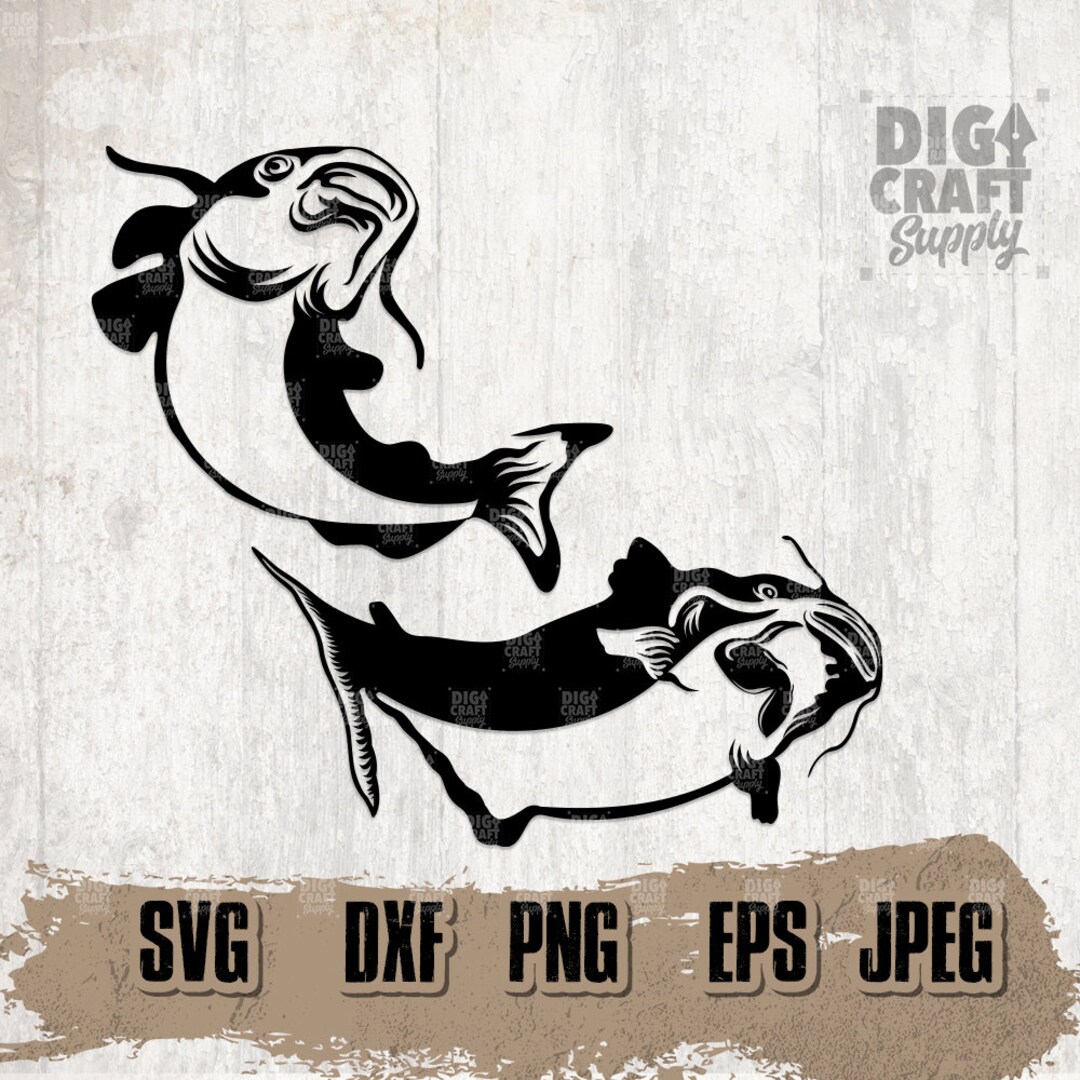 Cat Fish SVG Bundle, Cat Fish Clipart, Cat Fish Cutfile, Cat Fish Png ...