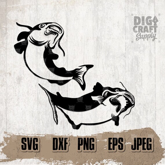 Cat Fish SVG Bundle Cat Fish Clipart Cat Fish Cutfile Cat | Etsy