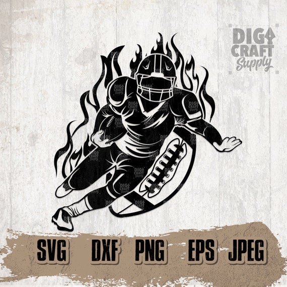 Football Player Svg 5 Football Player Png Football Cutfile - Etsy