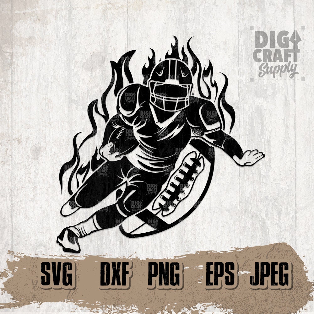 Football Player Svg 5, Football Player Png, Football Cutfile, Football ...