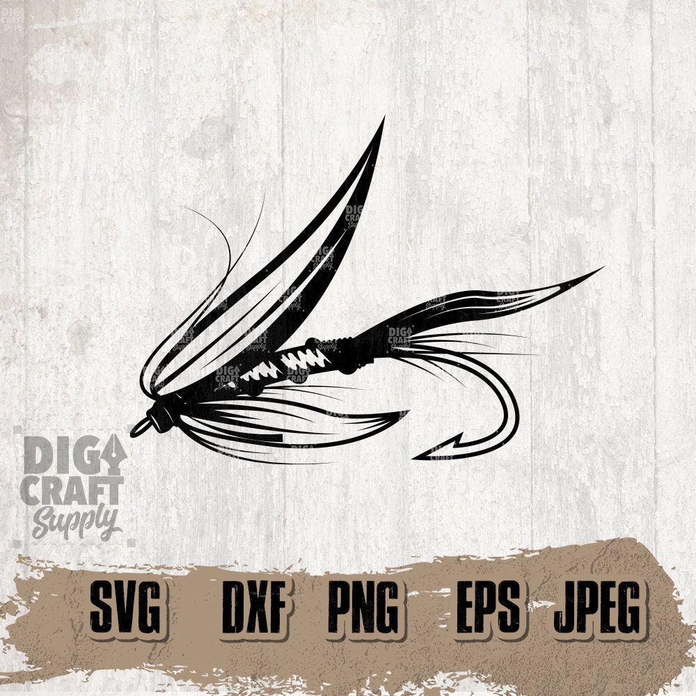 Fly Fishing Lure Svg 4 Lure Clipart Lure Cutfile Fishing - Etsy