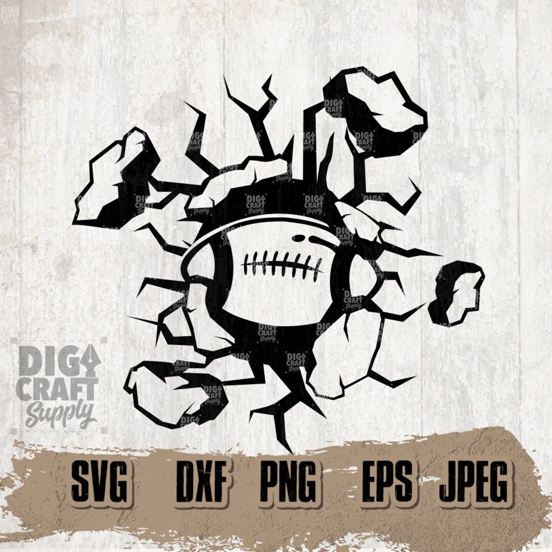 Smashing Wall Foot Ball Digital Downloads, Smashing Wall Foot Ball Svg ...