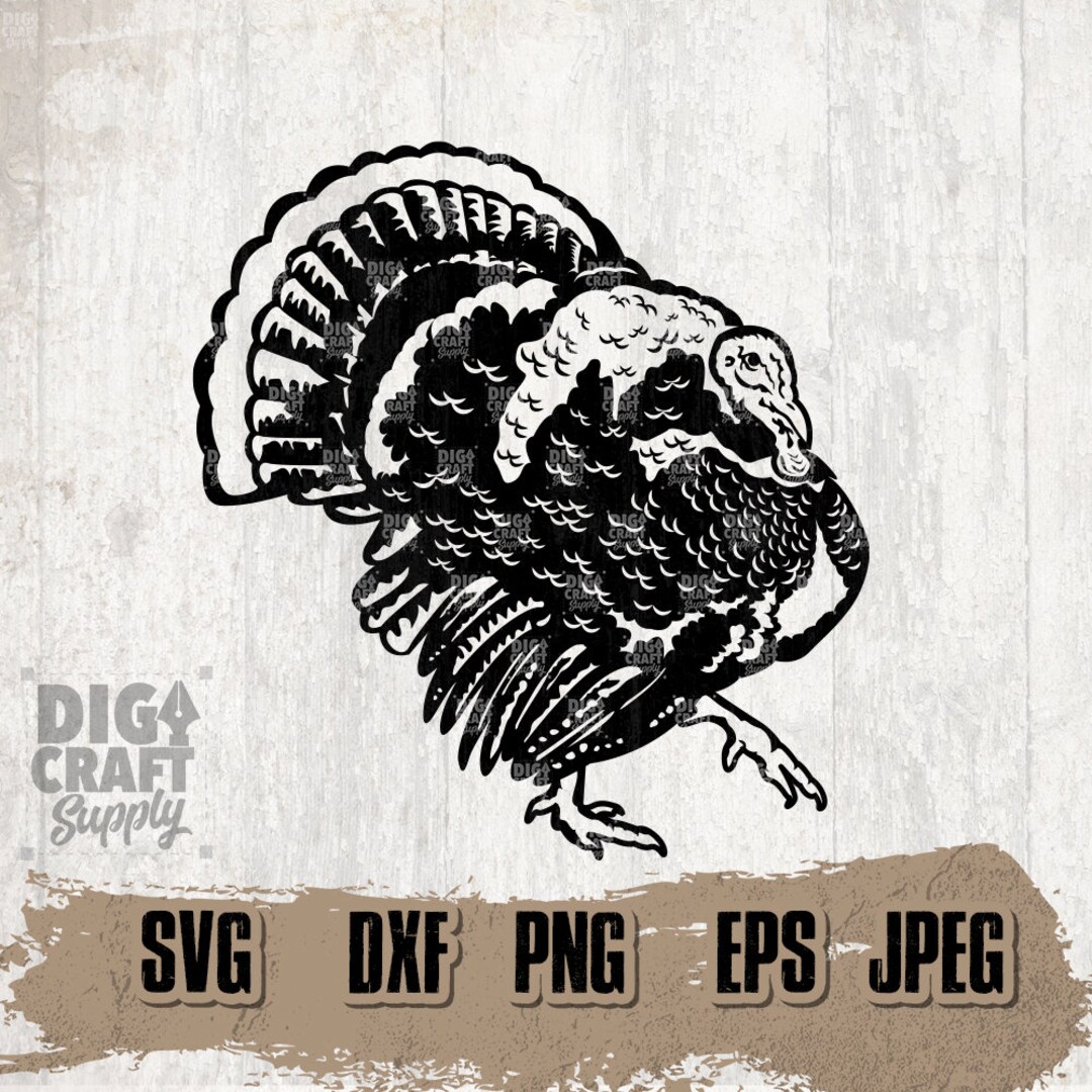 Turkey Svg, Turkey Clipart, Turkey Cutfile, Turkey Stencil ...