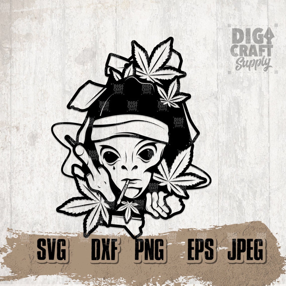 Alien Smoking Weed Svg Smoking Joint Svg Alien Svg Rasta - Etsy