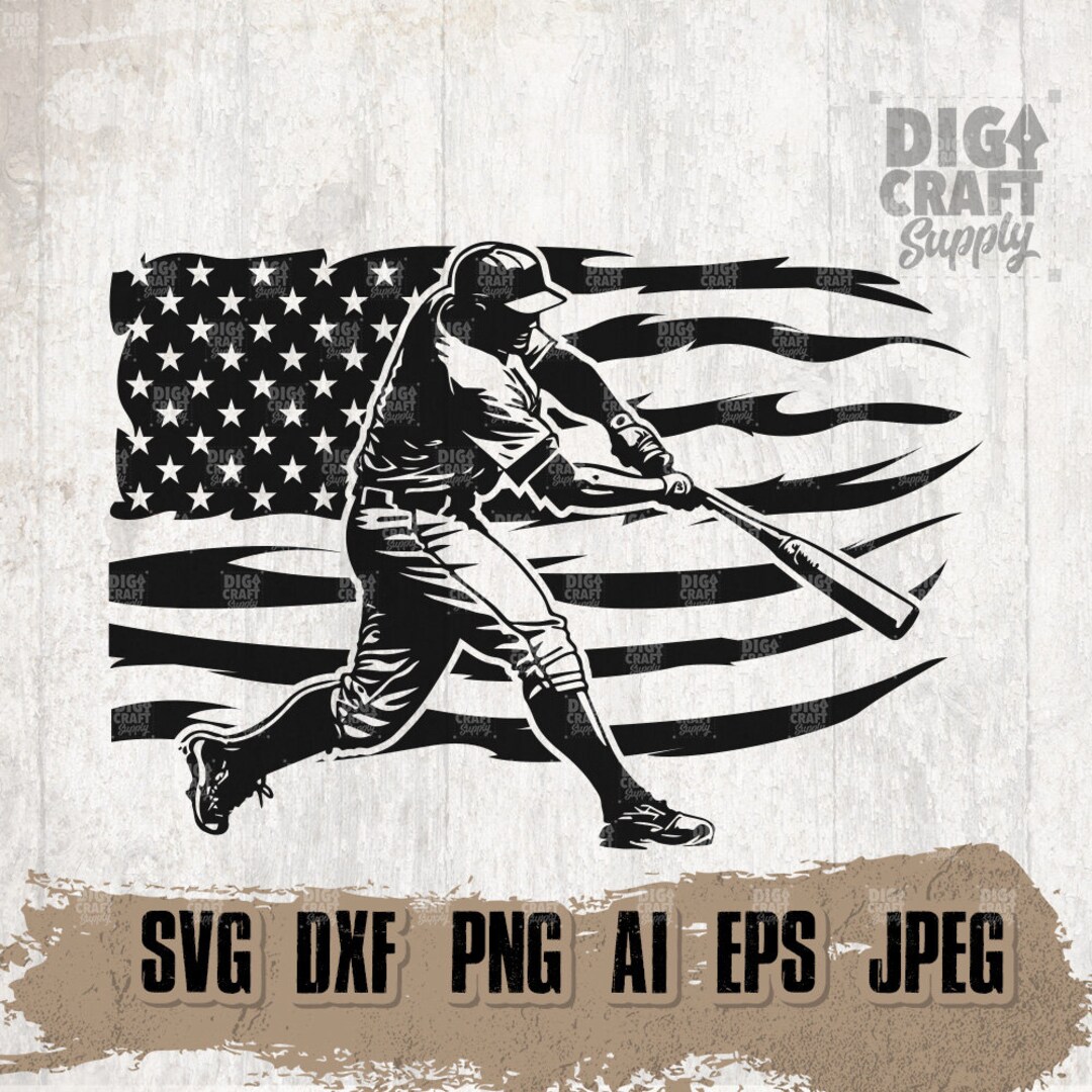 US Baseball Player Svg, Sports Dad Gift Idea, Batter Son Dxf, Pitcher ...