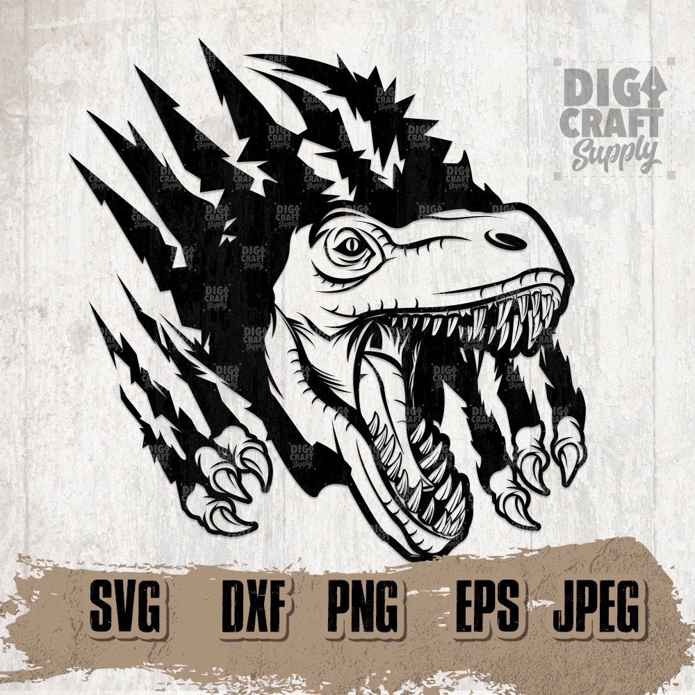 T Rex Scratch Svg T Rex Png Trex Cutfile Trex Clipart Dino - Etsy