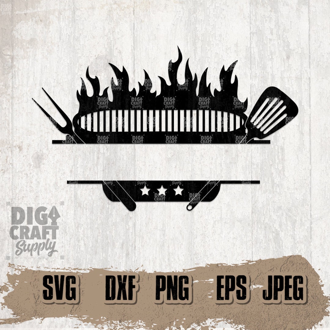 Grilling Master Svg, Grill Master Monogram, Grillers Gift Idea ...