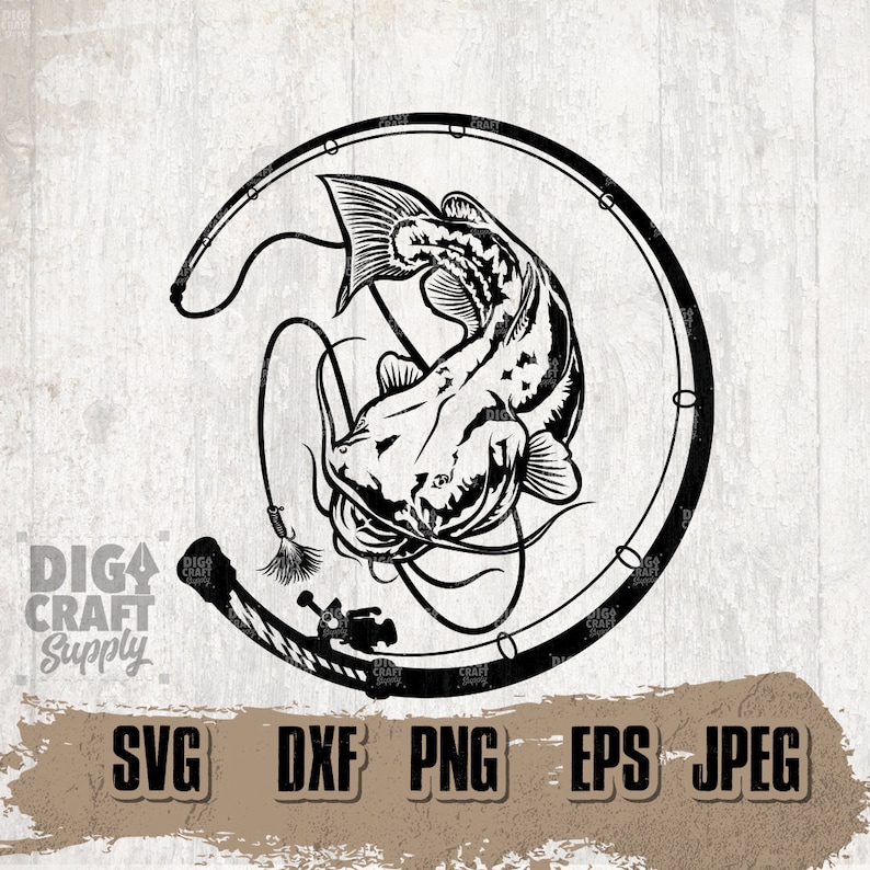 Catfish 5 Digital File Catfish Svg Catfish Cut Files | Etsy