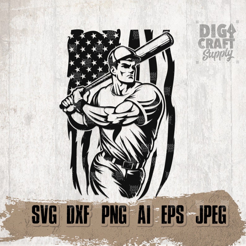 US Baseball Player Svg Batter Swing Png Pitcher Clipart - Etsy