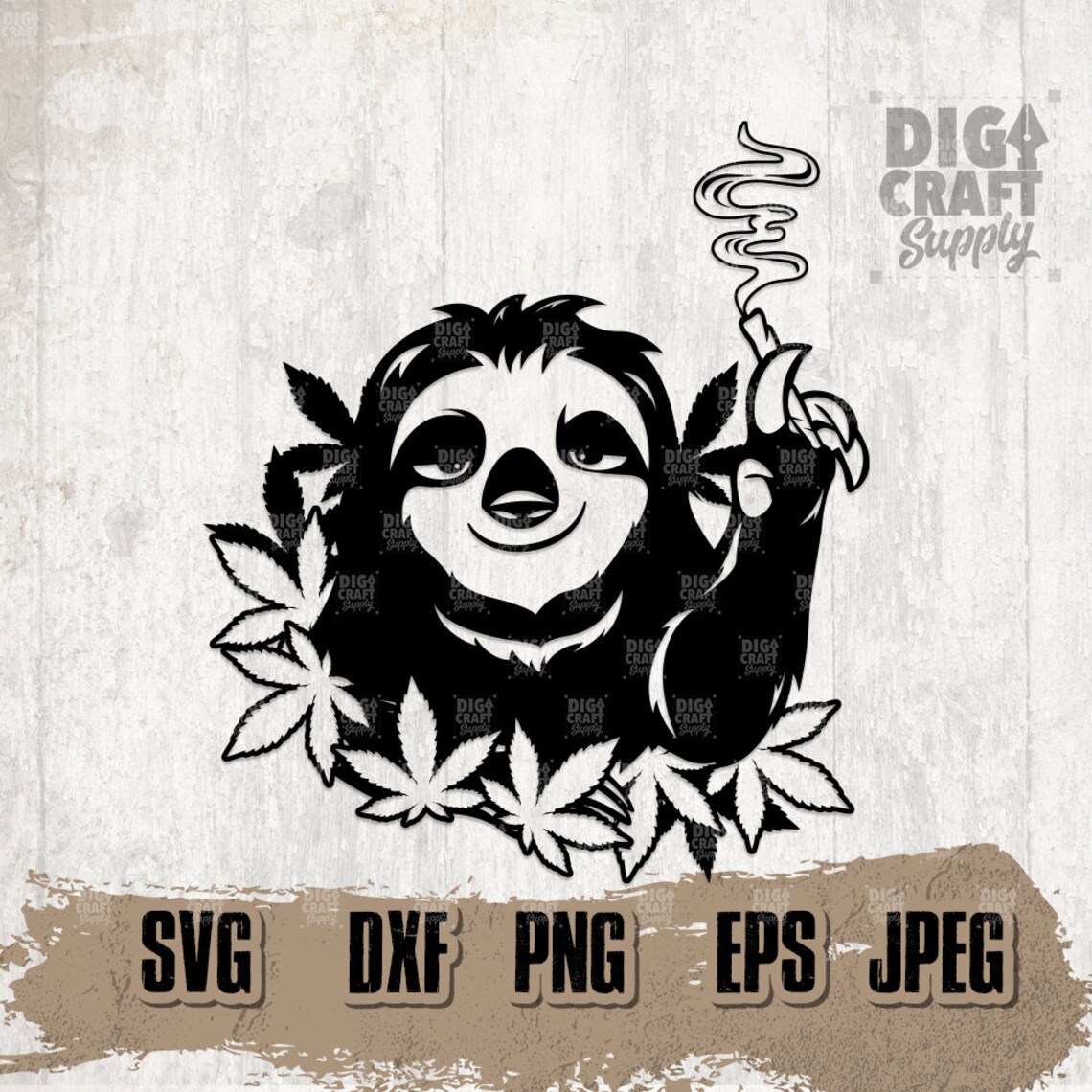 Sloth Smoking Weed Svg Smoking Joint Svg High Sloth Svg - Etsy