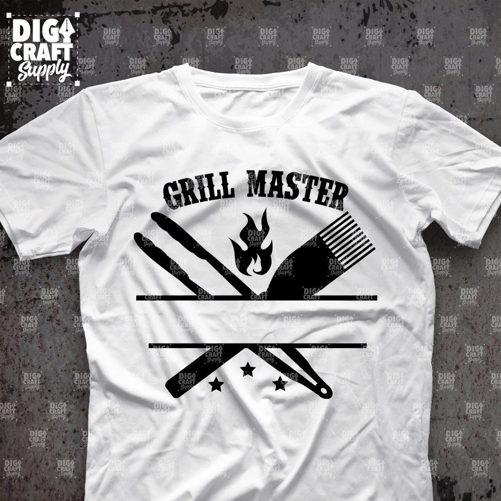 Grill Master Svg, Grill Master Gift Idea DXF, Grillers Monogram, Chef ...
