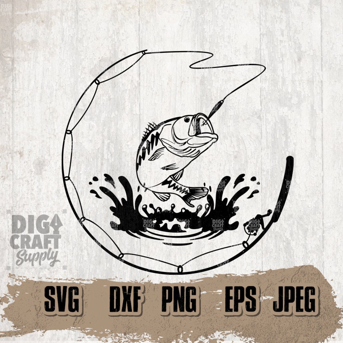 Bass Fishing 3 Digital Files Bass Fish Svg Fishing Svg | Etsy