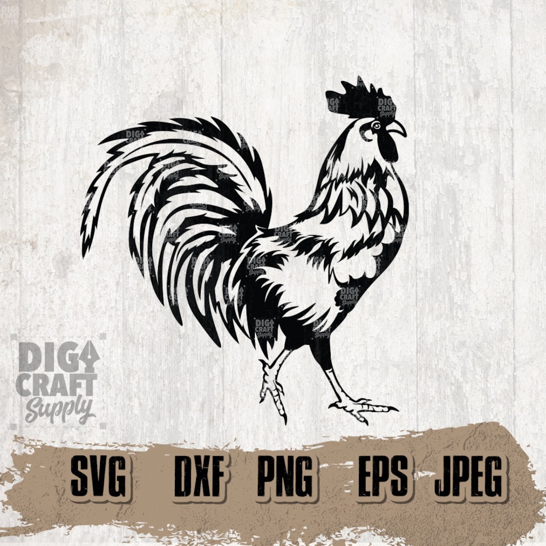 Rooster Svg, Roaster Png, Roaster Clipart, Roaster Cutting File ...