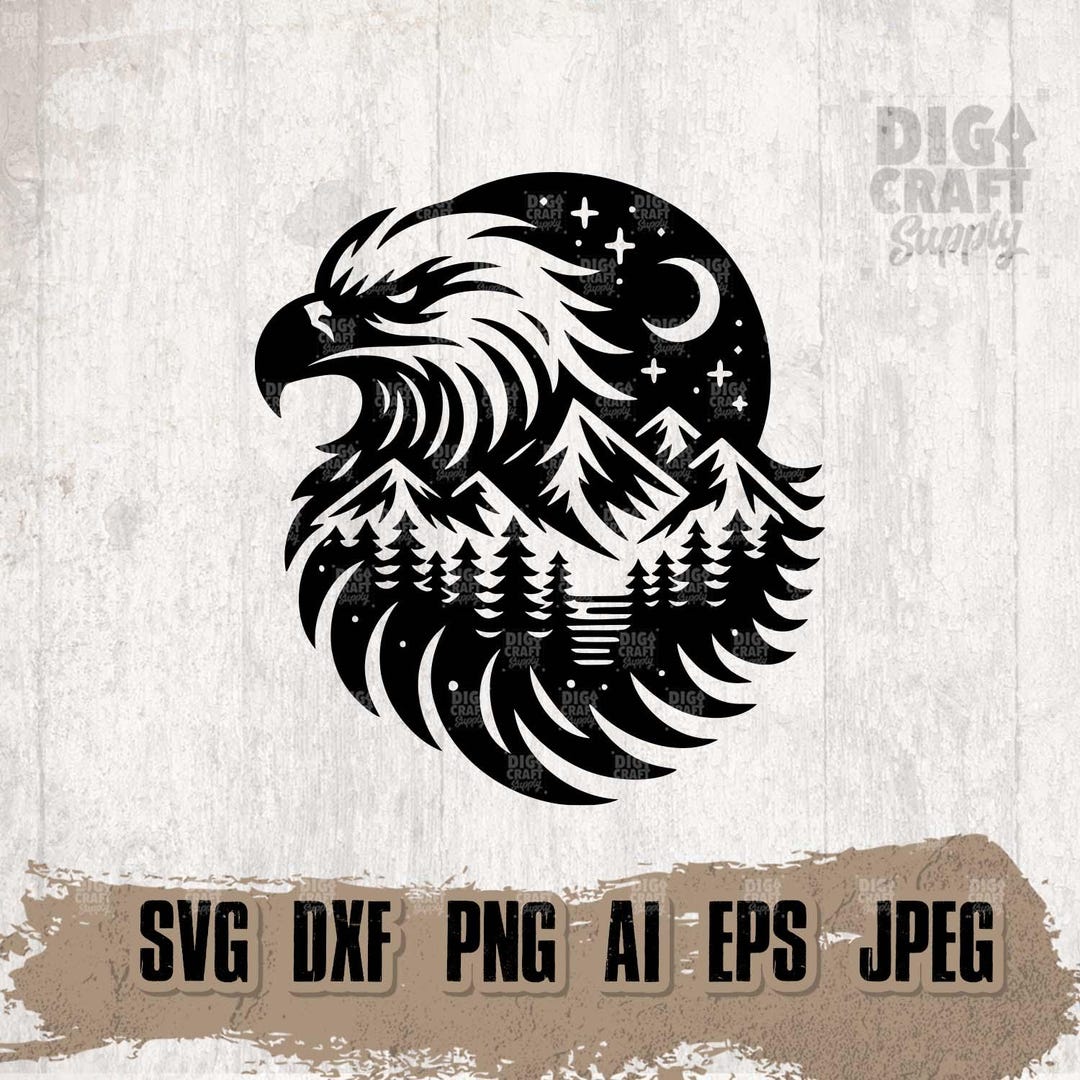 Eagle Head Svg | US Eagle Head Clipart | Flying Animal Stencil | Bald ...