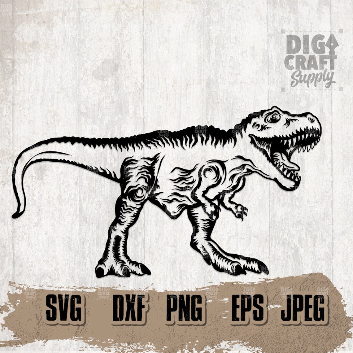 Trex Svg Trex Clipart Trex Cutfile T-rex Png T-rex Stencil - Etsy