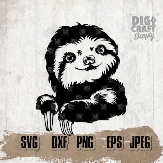 Cute Sloth SVG File Bay Sloth Clipart Cute Animal Cut File - Etsy