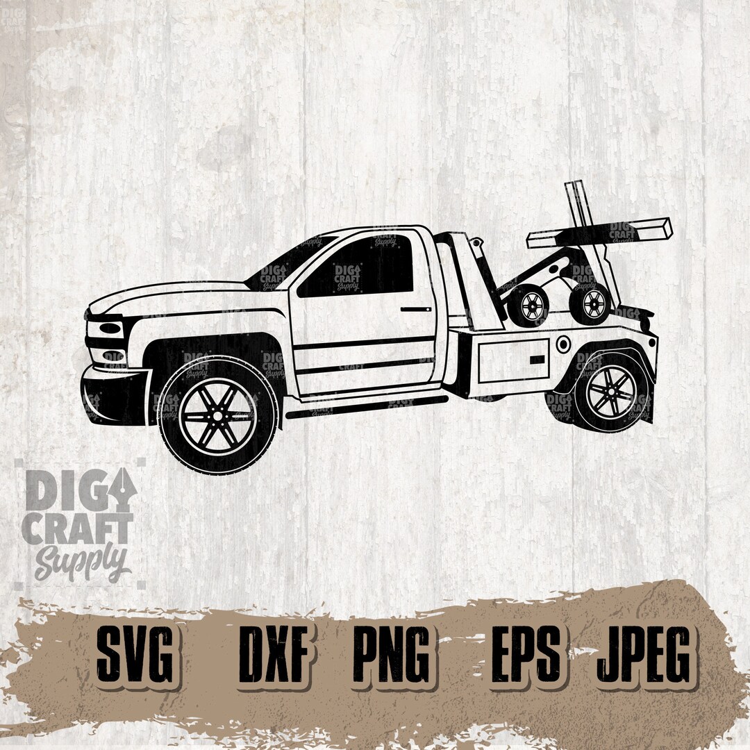 Tow Truck 6 Digital Downloads, Tow Truck Svg, Tow Truck Clipart, Tow ...