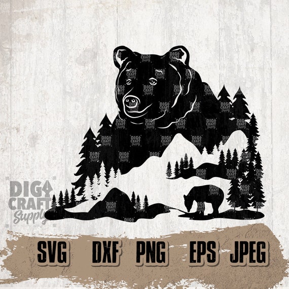 Bear Scene Outdoor Svg Outdoor Scene Svg Bear Svg Outdoor - Etsy Norway
