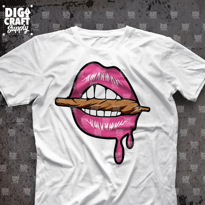 Lip Bite Joint Svg Sexy Lips Biting Weed Clipart 420 T-shirt | Etsy