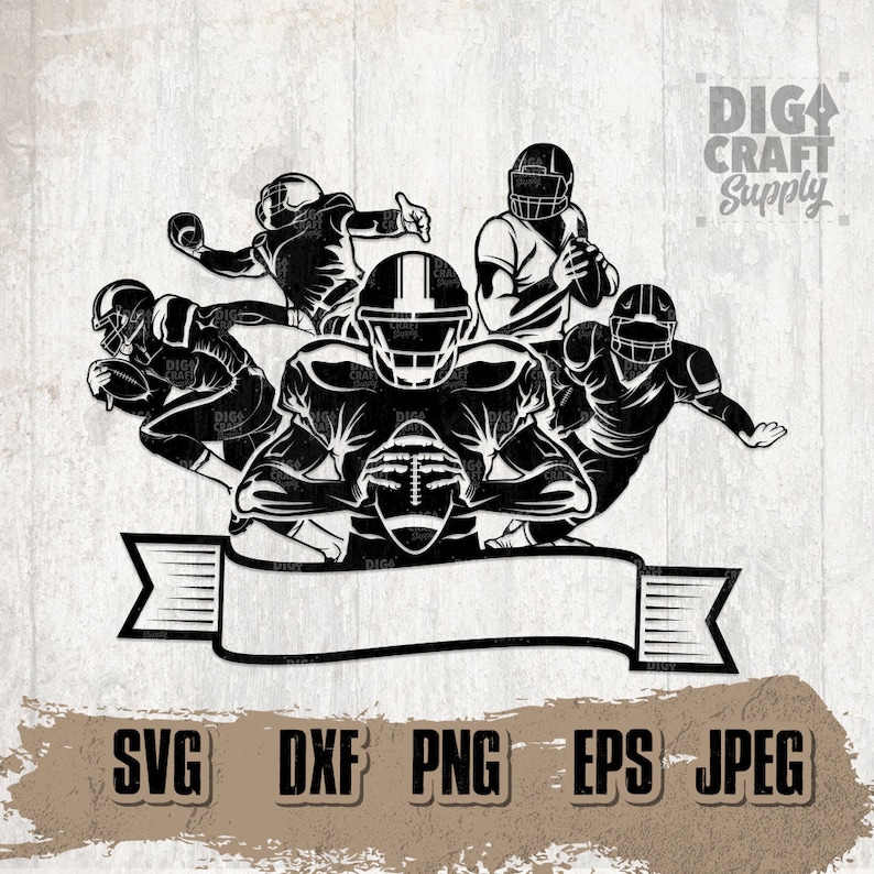 Football Player Svg Football Monogram Svg Football Logo Svg - Etsy