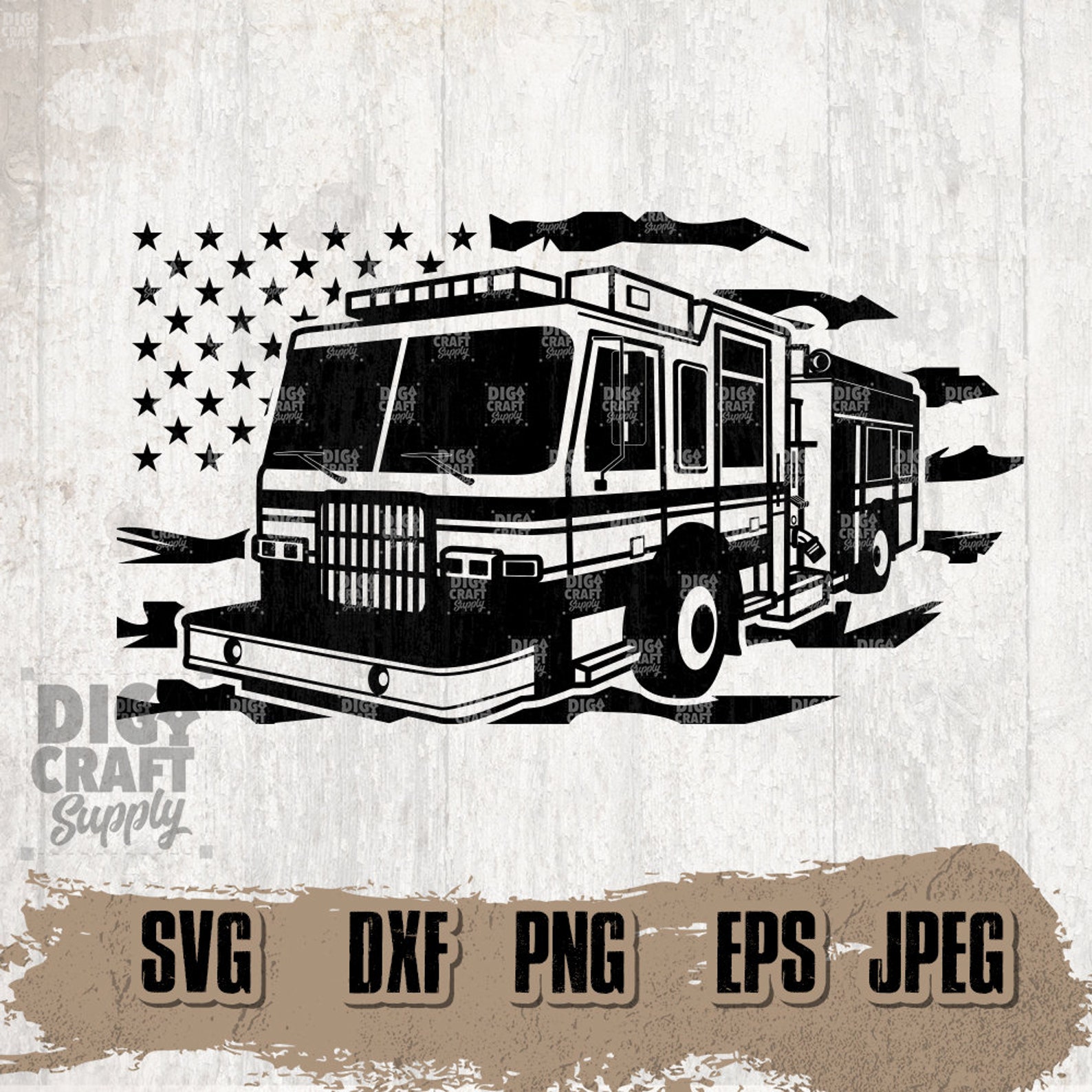 US Fire Truck Digital Files US Fire Truck Svg US Firefighter | Etsy