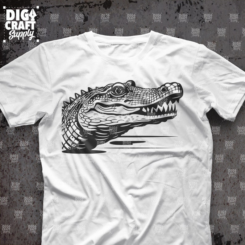 Crocodile Peeking Svg Swamp Animal Clipart Wild Creature - Etsy