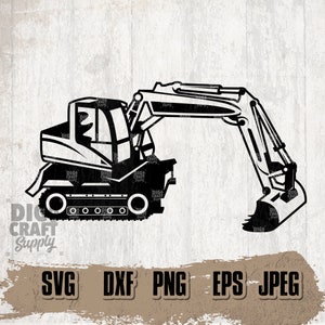 Excavator #2 Digital Downloads, Excavator Svg, Construction Svg, Heavy ...