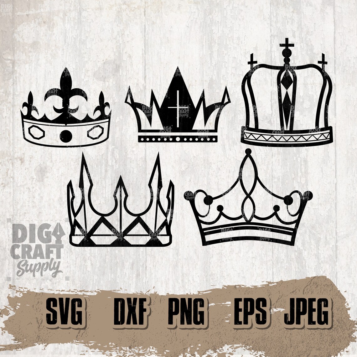 17 Crowns Bundle svg Digital Downloads Bundle svg Crown | Etsy