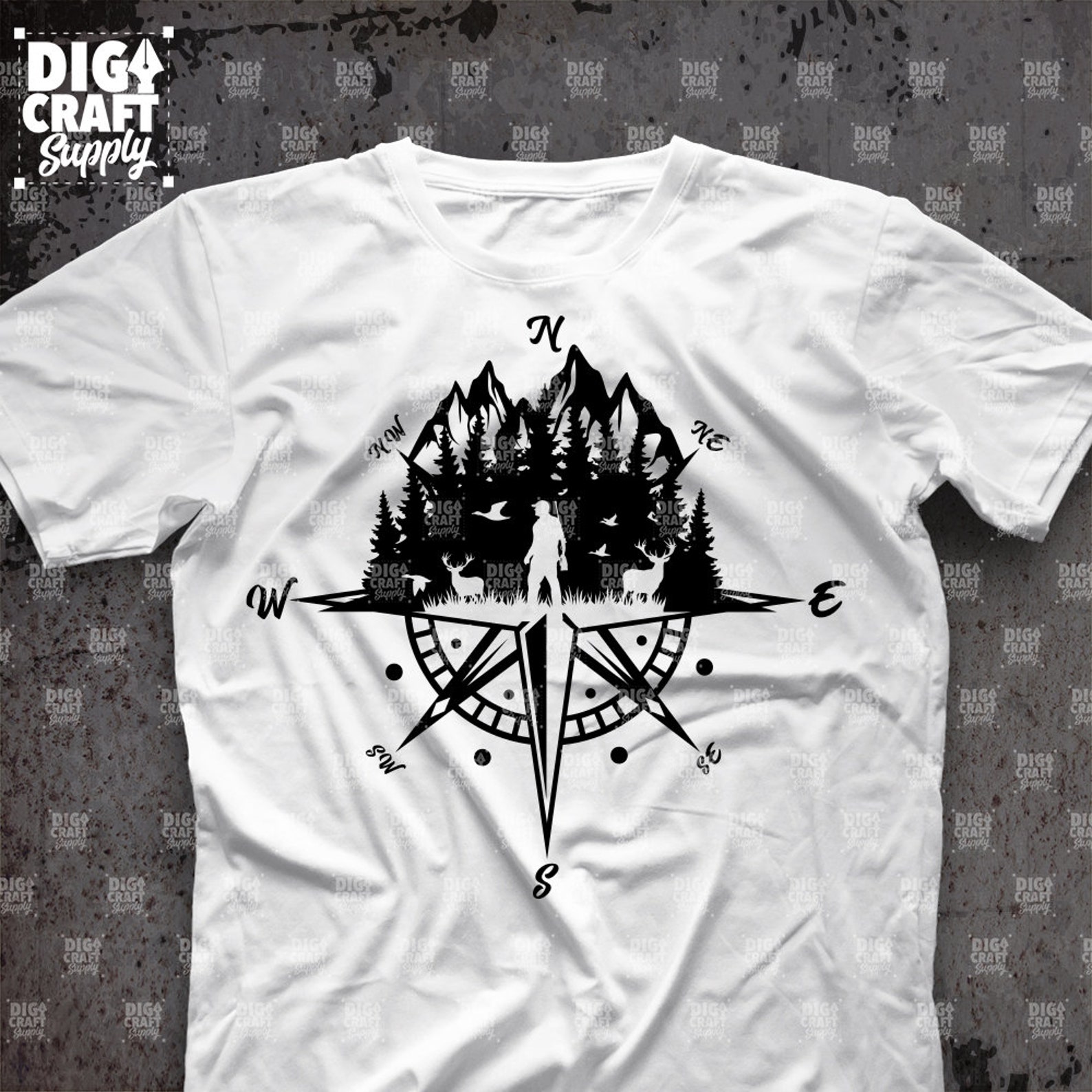 Deer Duck Hunting Svg Compass Svg Hunter Dad Svg US Hunting - Etsy