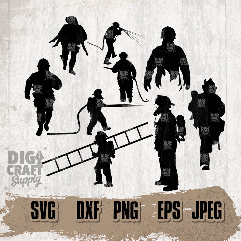 9 Firefighter Bundle - Digital Downloads, Firefighter Svg, Firefighter ...