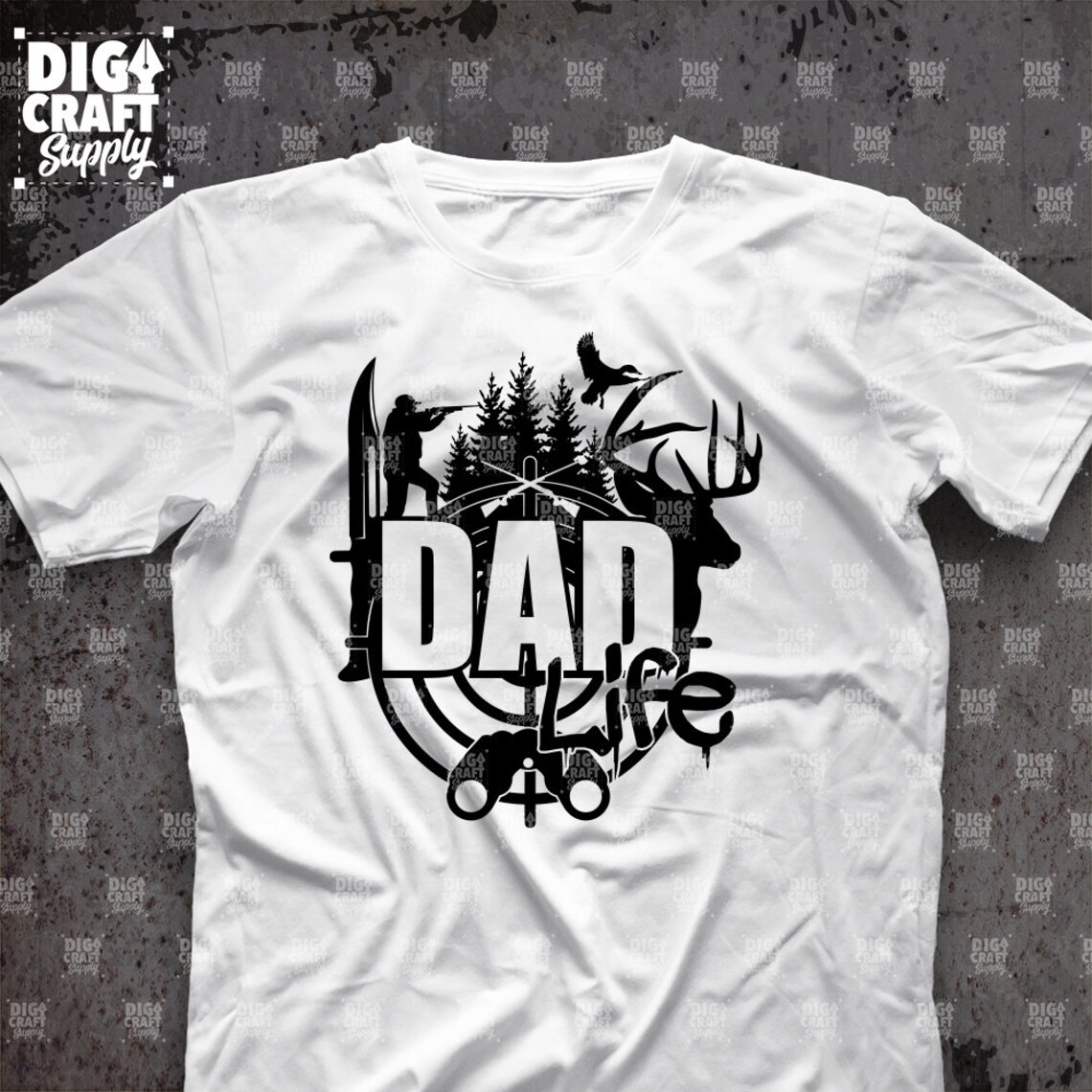 Dad Hunting Svg, Dad Life Svg, Dad Shirt Svg, Gift for Dad Svg, Hunting ...