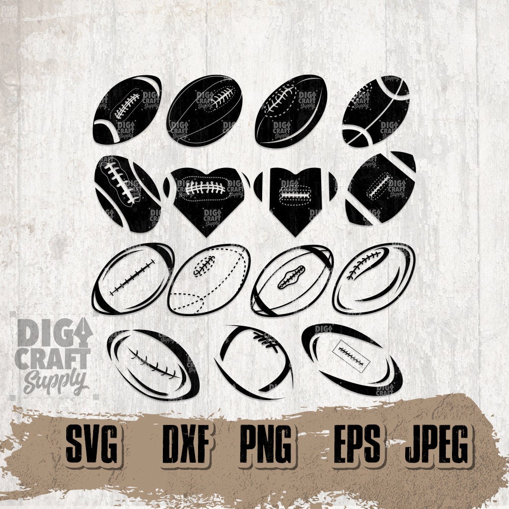 15 Football Bundle Svg Digital Download Football Clipart | Etsy