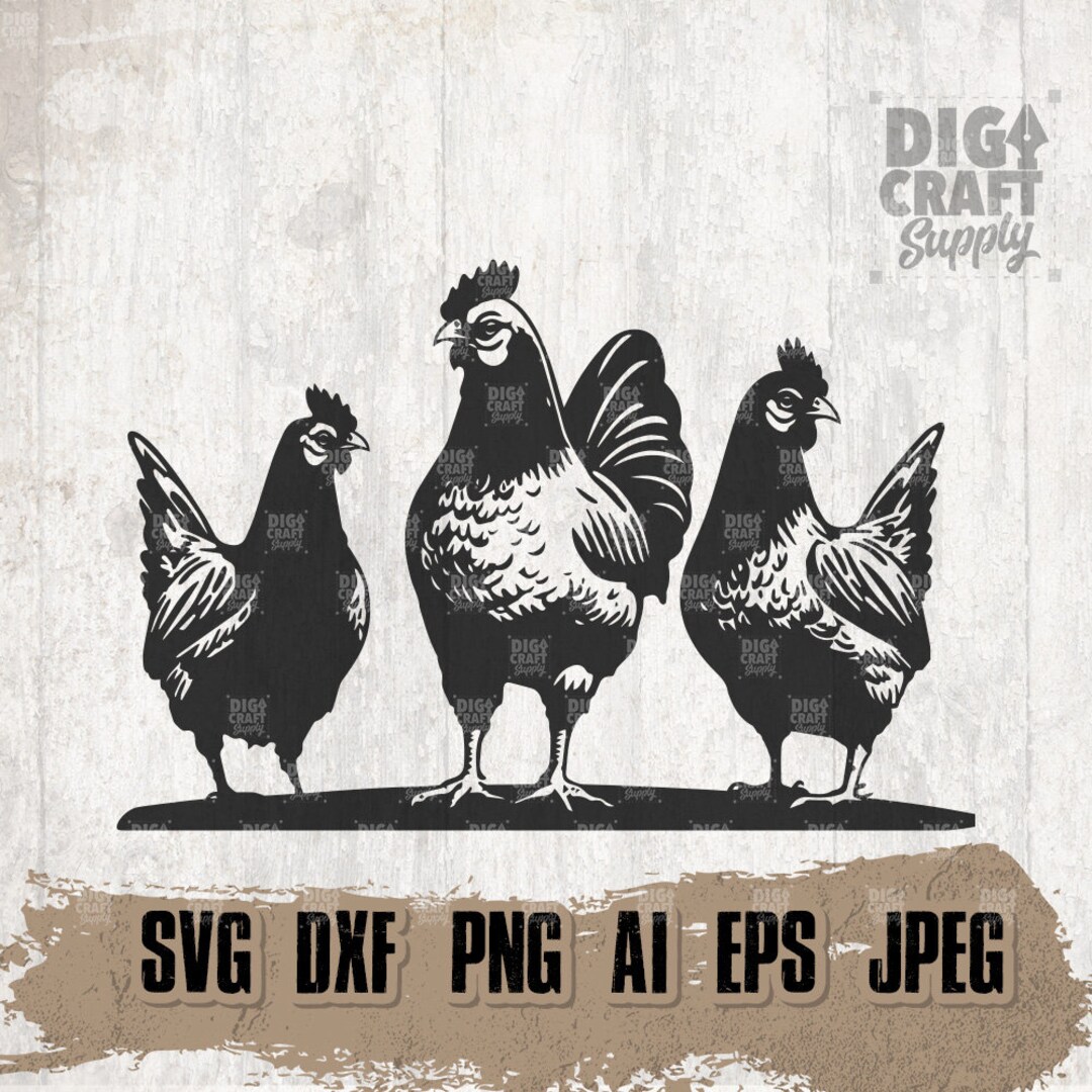3 Farm Chicken Svg, Farmlife Shirt Png, Rooster Clipart, Livestock ...