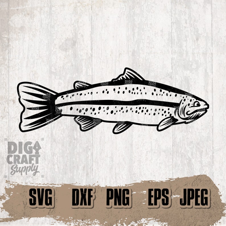 Trout Fish 3 Digital Download Svg Trout Fish Svg Trout Fish | Etsy