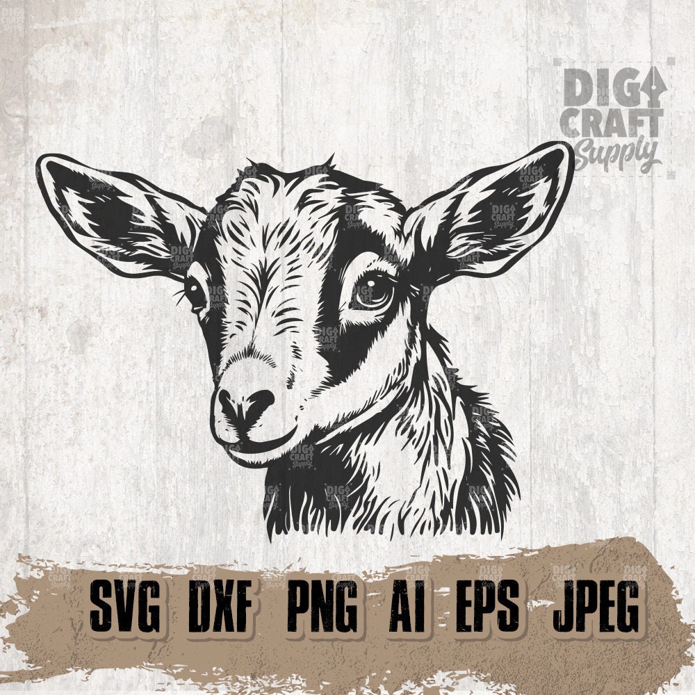 Cute Baby Goat svg Clipart de animales de granja Farmer - Etsy México