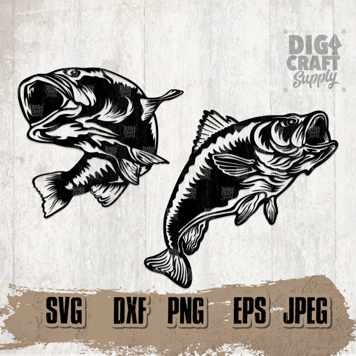 2 Bass Fish Svg Bass Fishing Svg Fishing Svg Bass Fish Svg - Etsy