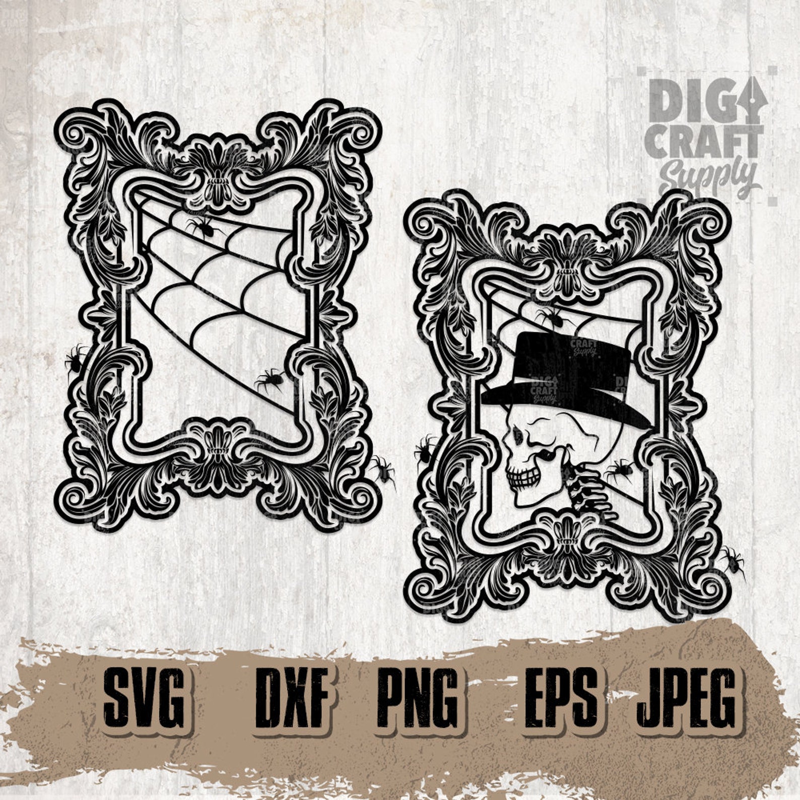 Spooky Frame Svg Halloween Mirror Svg Creepy Mirror Svg - Etsy