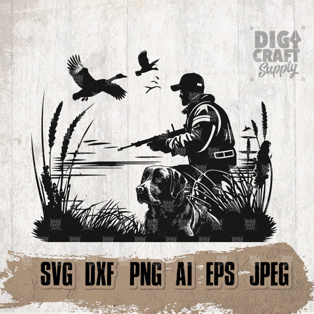 Duck Hunting Svg, Hunter Dad Clipart, Waterfowl Cutfile, Outdoor ...