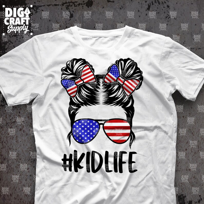 USA Momlife Kidlife Svg Mom Life Svg Kid Life Svg Messy Bun - Etsy