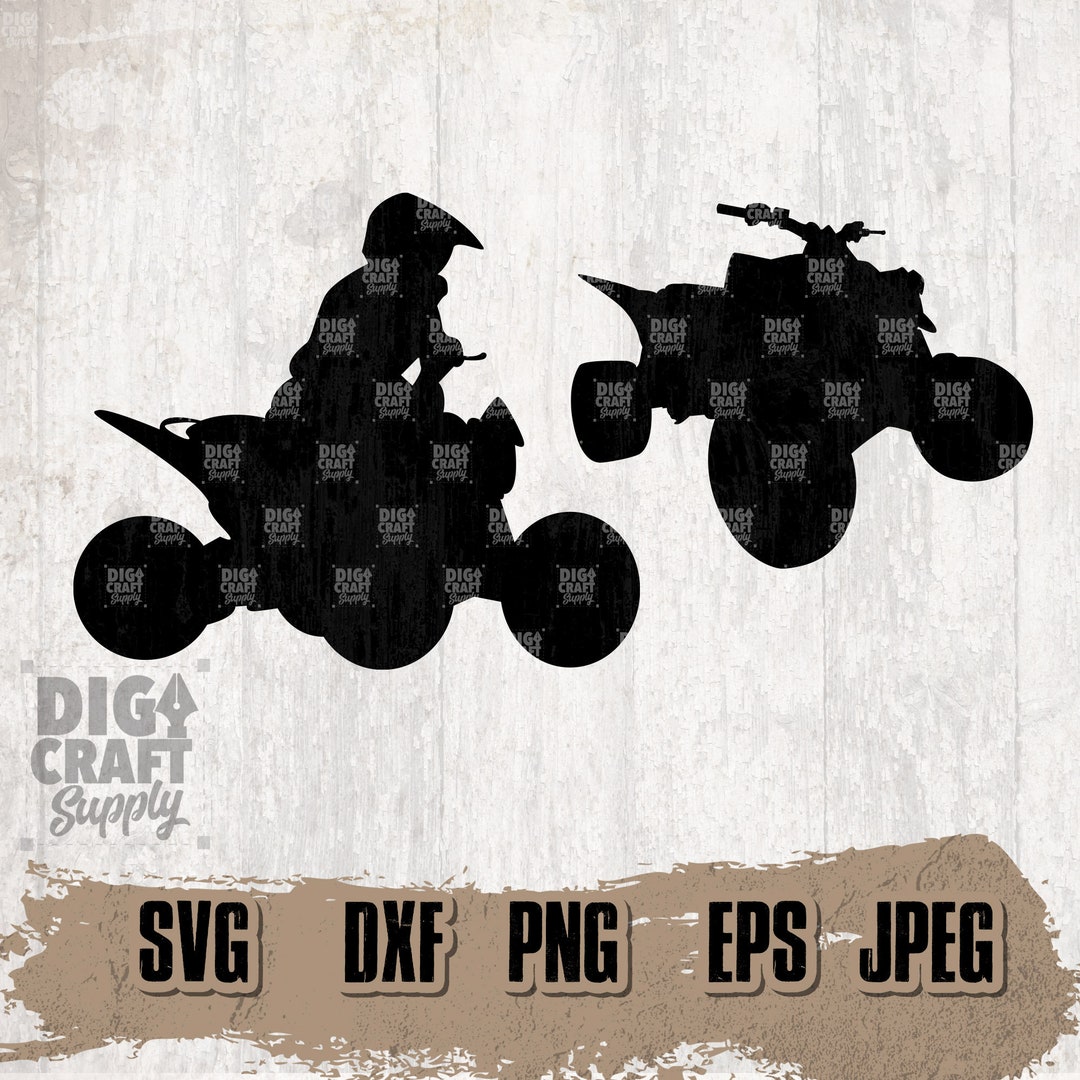 Atv Digital Illustration, Atv Svg, Mud Ride Svg, Atv Clipart, Atv Cut ...