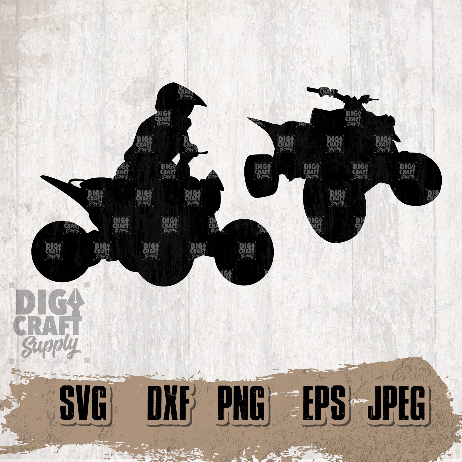 Atv Digital Illustration, Atv Svg, Mud Ride Svg, Atv Clipart, Atv Cut ...