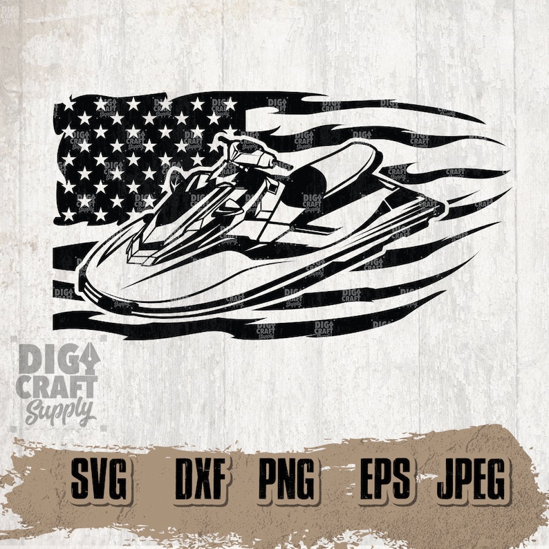 US Jet Ski Svg 3 Jet Ski Png Beach Life Svg Jet Ski Rider - Etsy