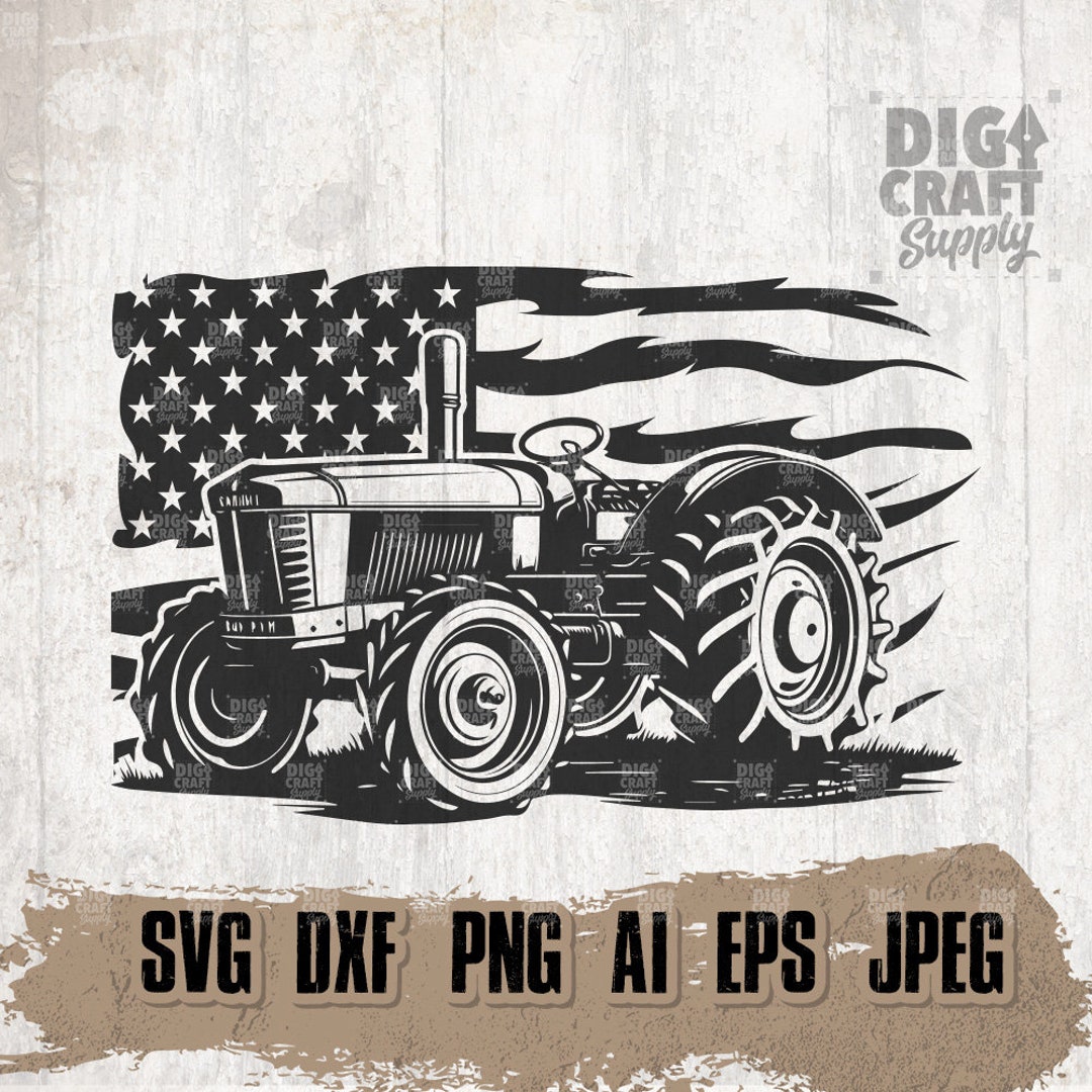 US Tractor Svg, Farmer Dad Gifts, USA Farmlife Shirt Png, Farm Life ...