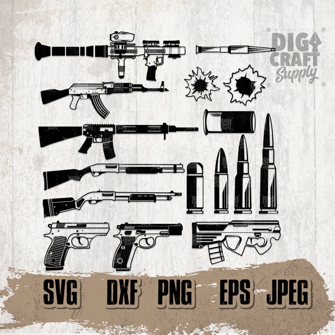 16 Guns and Bullets Svg, Gun Bundle Svg, Gun Owner Svg, Patriotic Svg ...