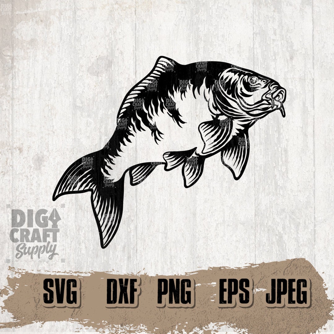 Carp Fish Digital Downloads, Carp Fish Svg, Carp Fish Png, Carp Fish ...